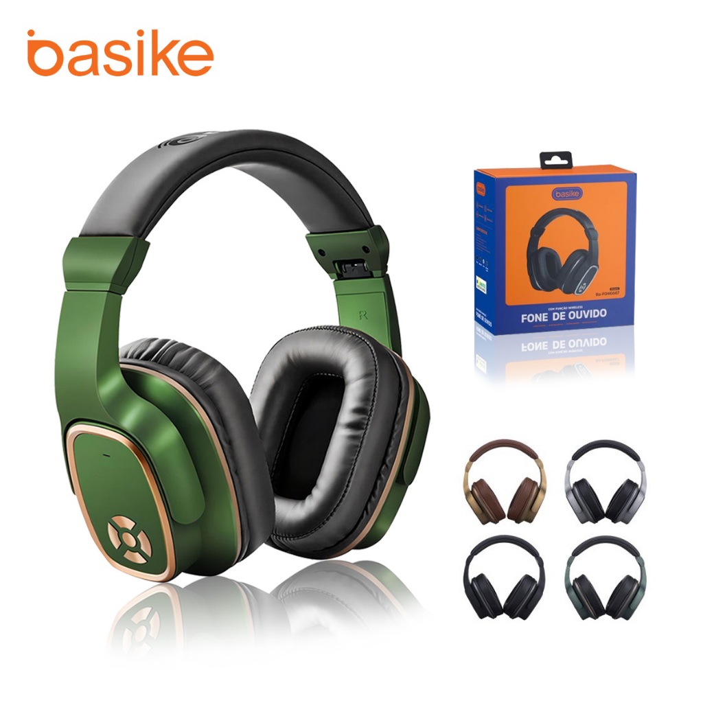 Basike Fone de Ouvido Bluetooth Headset com Função Caixa de Som, FM e ...