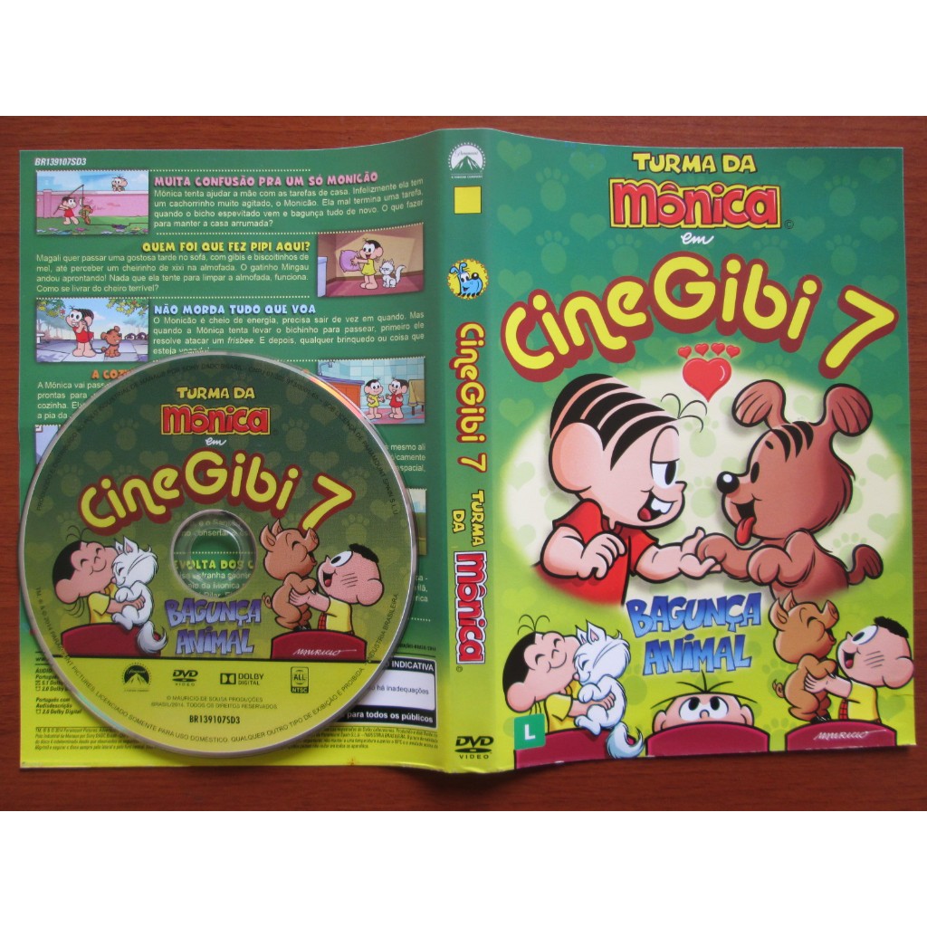 DVD - TURMA DA MÔNICA / MÔNICA / Cine Gibi 7 / Bagunça Animal / Com ...