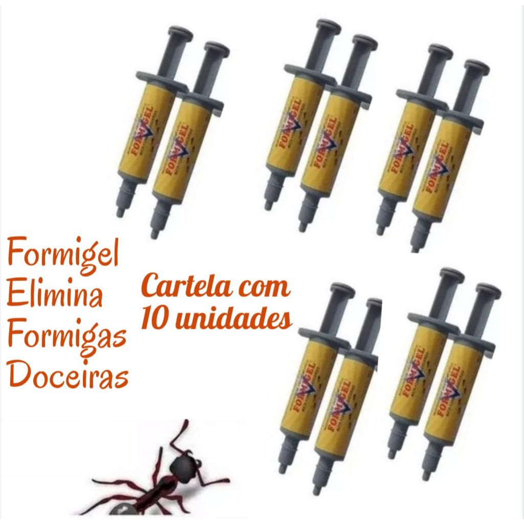 Kit 10 Formigel Anti Formiga Caseiras 10g Gel Atrativo Elimina Formigas ...