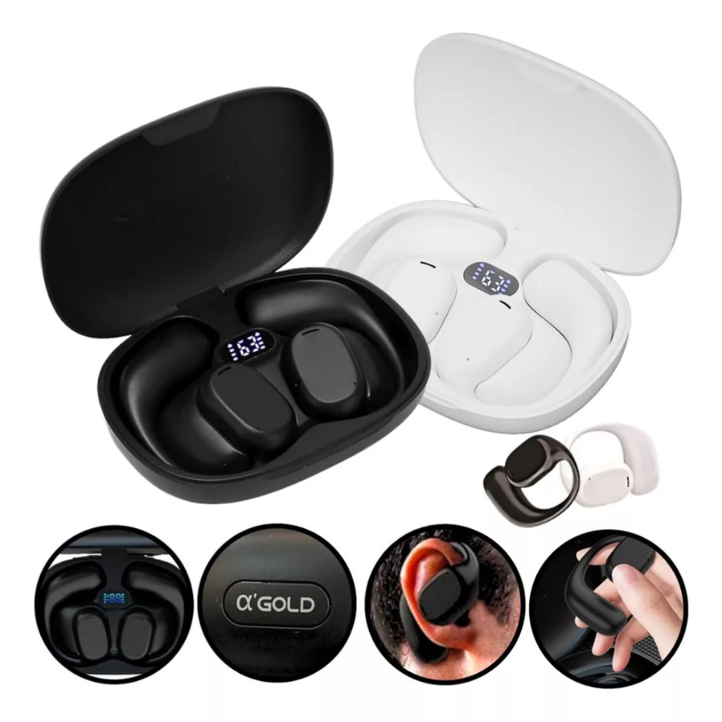 Fone De Ouvido Bluetooth Sem Fio Condução Ossea FN-BT8 Estéreo v5.3 ...