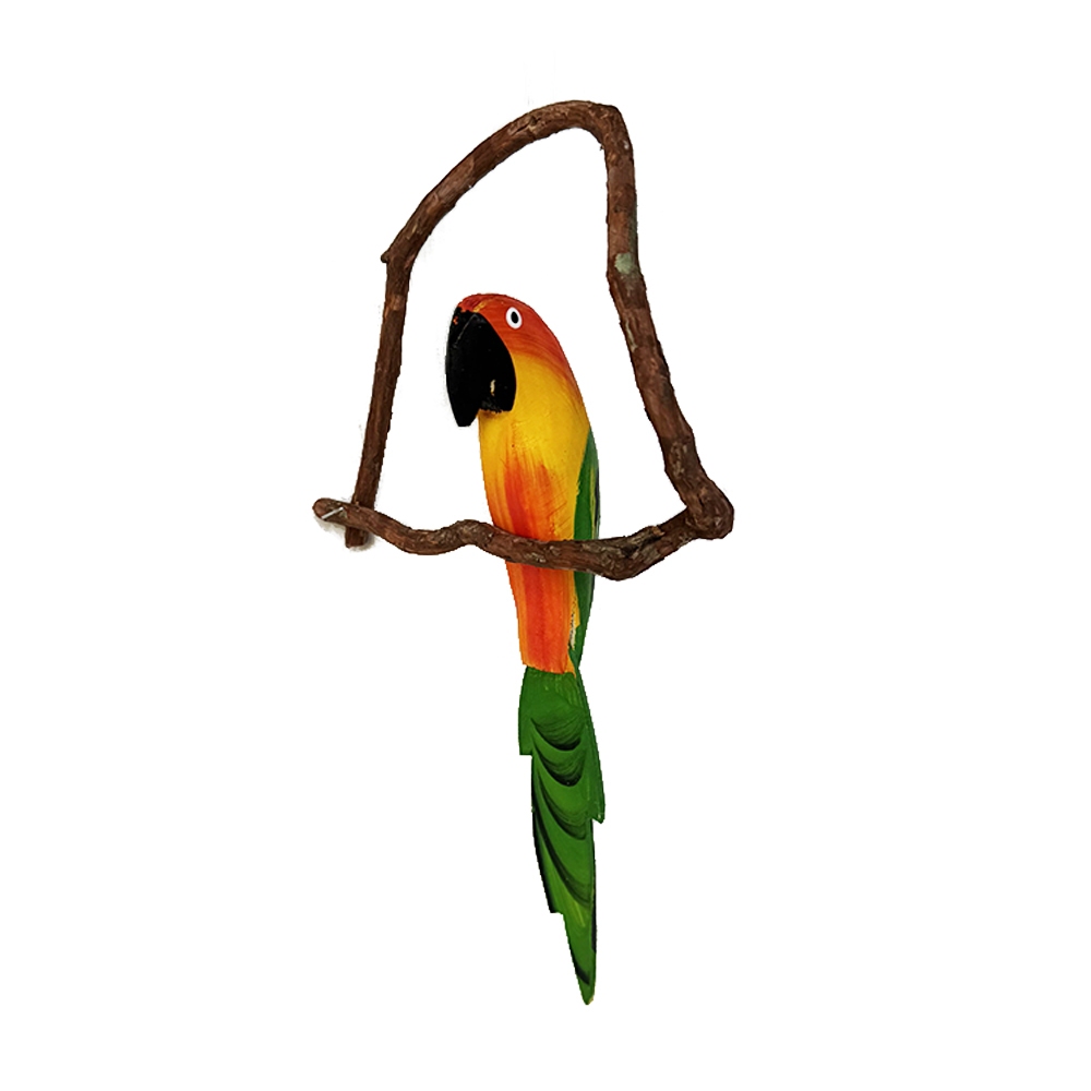 Arara Verde-Militar De Madeira Miniatura Artesanal 20 Cm Pássaro No ...