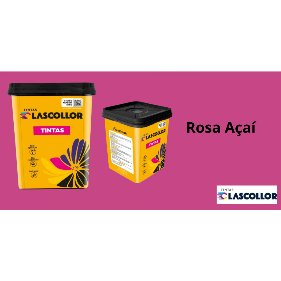 Tinta Acrílica Econômica Clascollor Rosa Açaí 18L Super Resistente Área ...