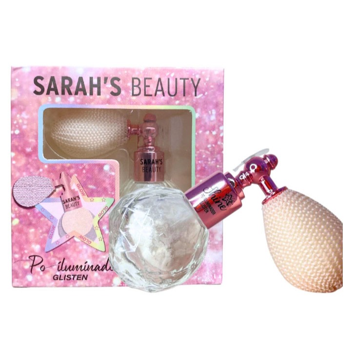 Iluminador Glisten Sarah Beauty c/ Spray Borrifador | Shopee Brasil