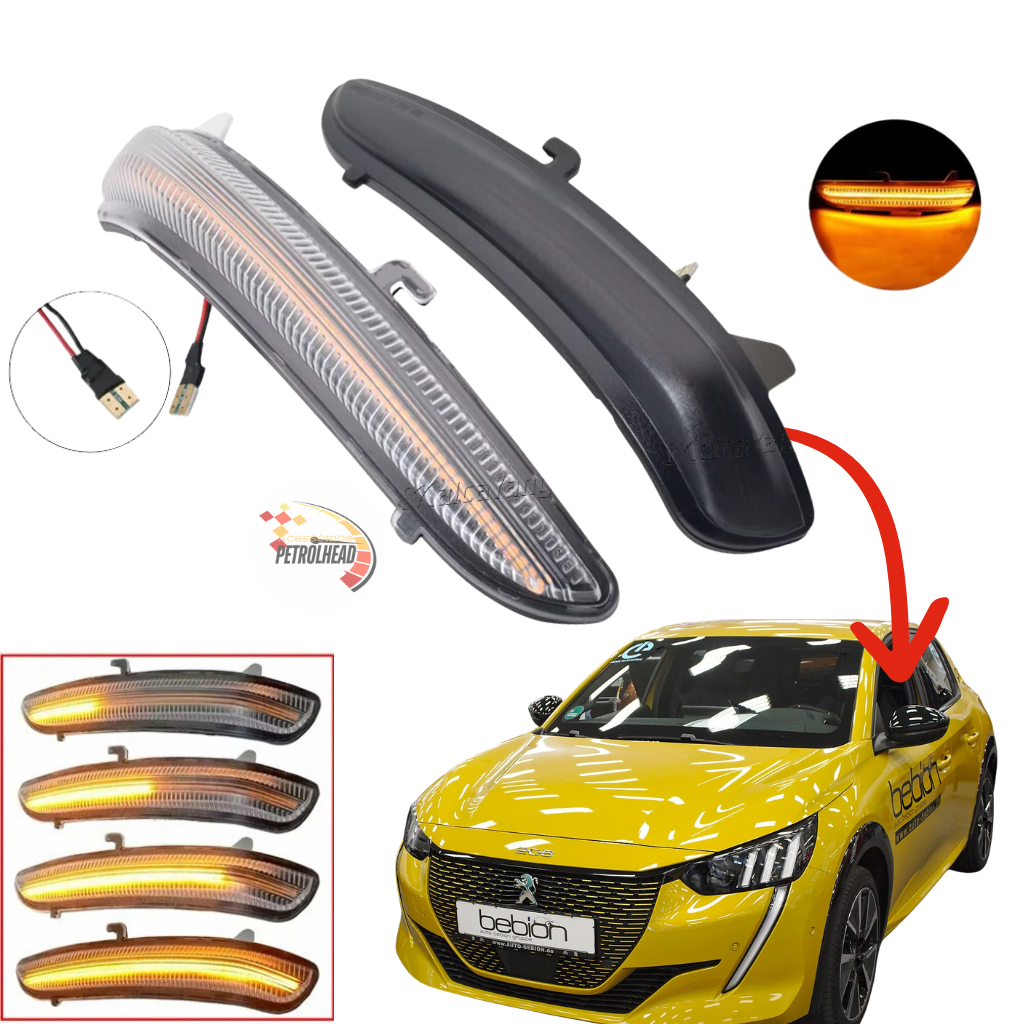 Pisca Dinâmico Sequencial LED Peugeot 208 Citroen C3 | Lente Cristal ...