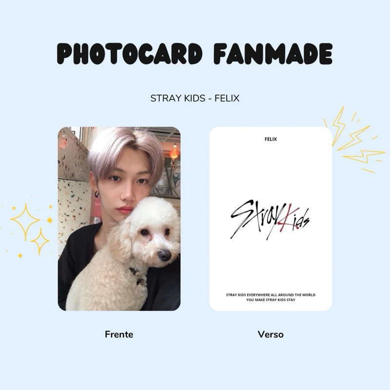 FELIX - PHOTOCARD UNITÁRIO - FANMADE - STRAY KIDS | Shopee Brasil