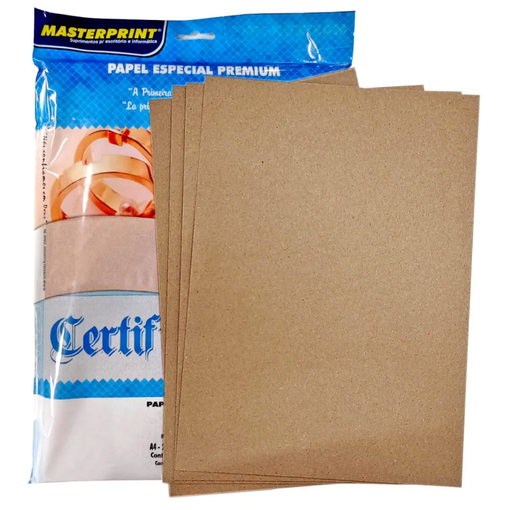 PAPEL KRAFT A4 MASTERPRINT 180G C/50 FLS | Shopee Brasil