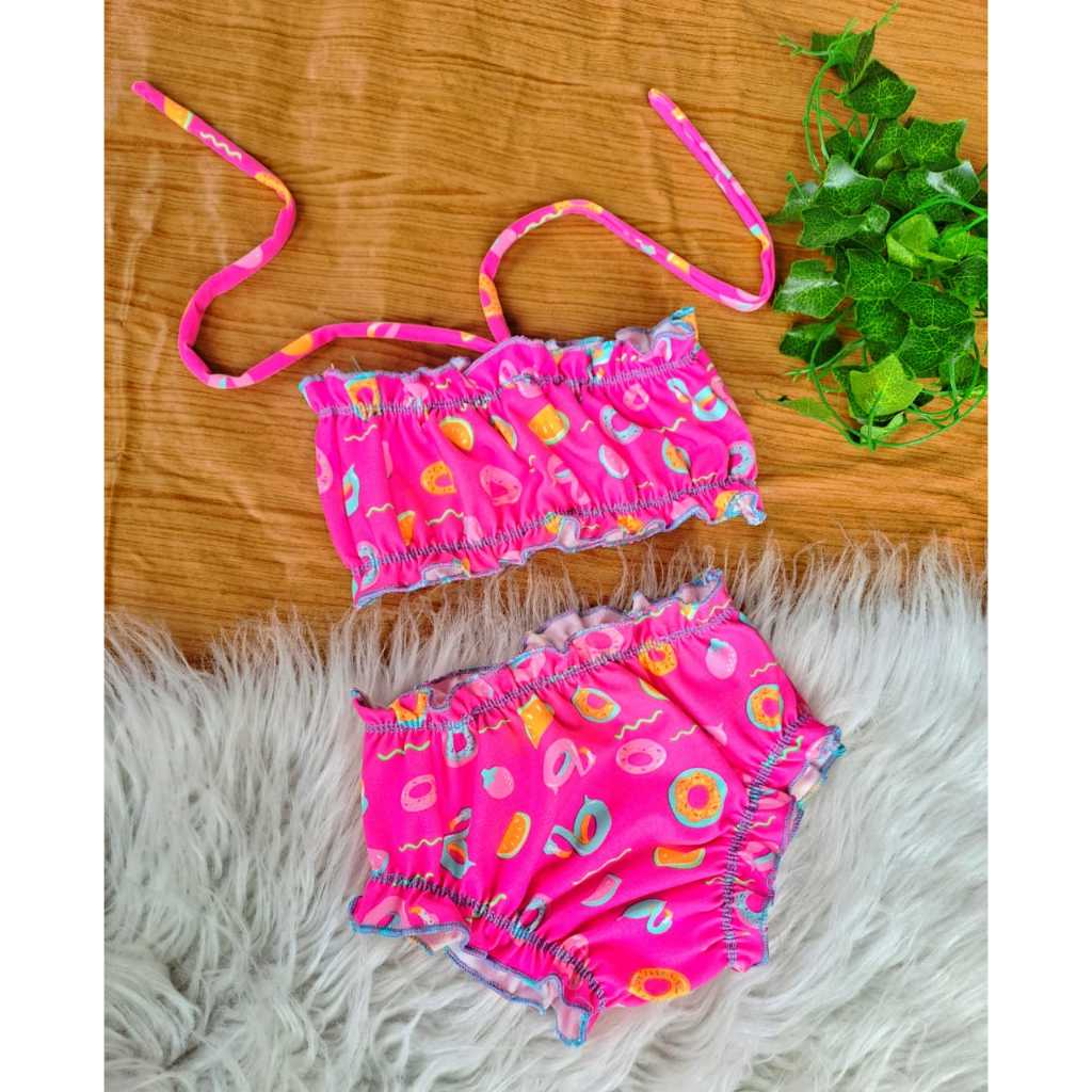 Biquíni maiô infantil bebê blogueirinha varias estampas menina veste ...