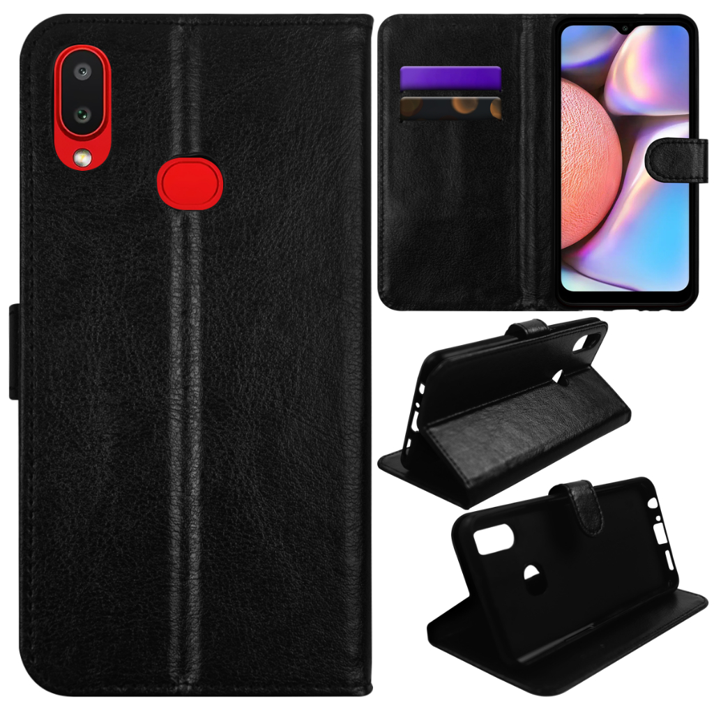 Capa Capinha Case Flip Carteira PRETA Samsung Galaxy A10s A107 tela 6.2 ...