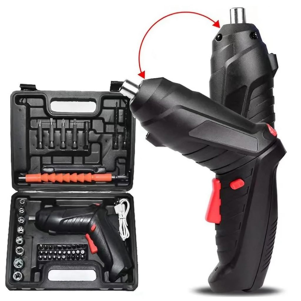 Kit Parafusadeira e Furadeira 48 Peças + Mini Parafusadeira 14 Peças ...