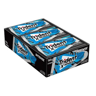 Chiclet Trident XSenses Intense caixa 21 unidades | Shopee Brasil