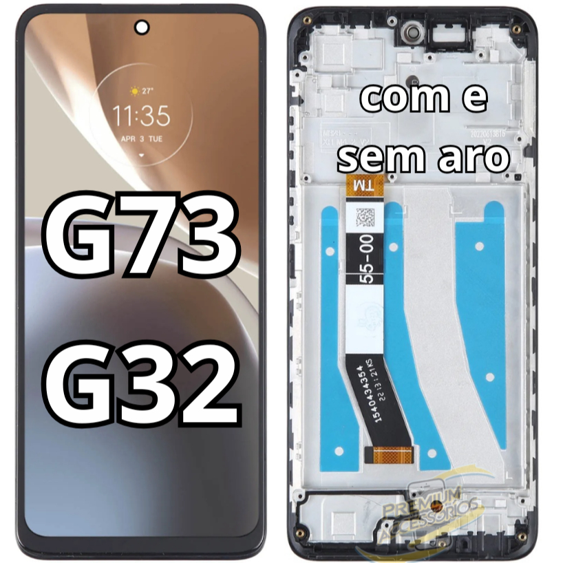 Frontal Touch Display Tela G32 & G73 5G Moto XT2235-1 XT2237-1 - A Pronta Entrega | Shopee Brasil
