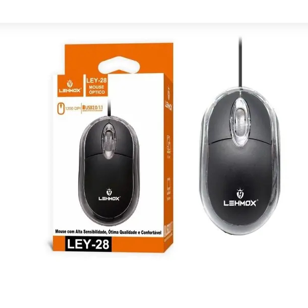 kit 10 6 Mouse USB Óptico Com Fio USB 2.0 1200 DPI LEY-28 Lehmox/a-153 ...