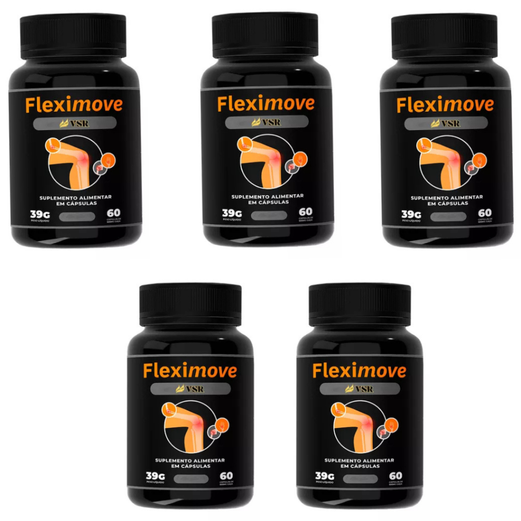 Kit 5 Fleximove Original 300 Cápsulas - Loja Oficial Flexi Move | Shopee Brasil