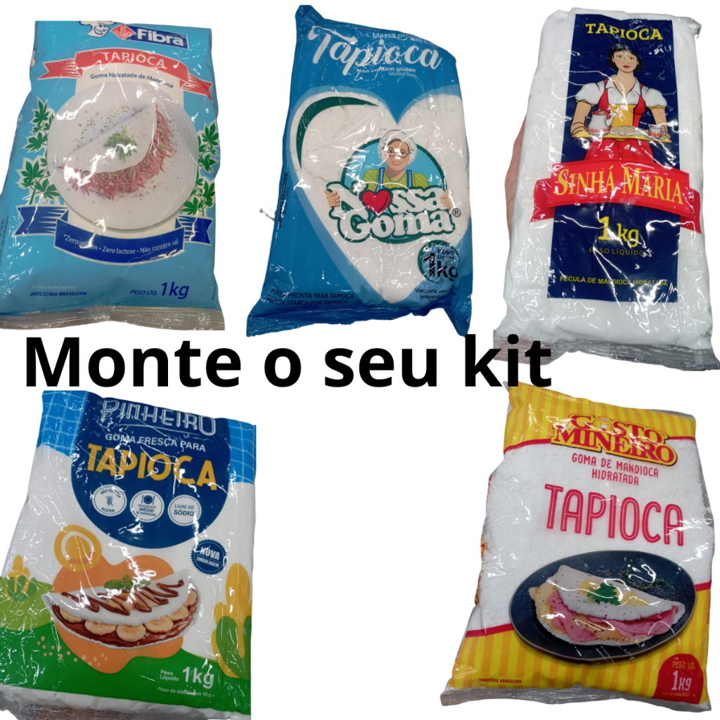 Tapioca Goma De Mandioca 1kg e 2kg Vegano Sem Glúten Natural Branquinha ...