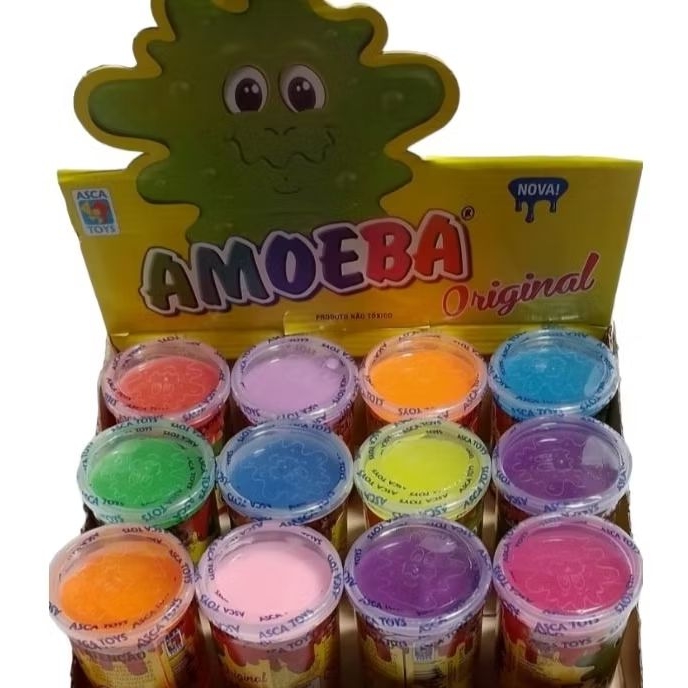 Amoeba Original Divertida e Colorida com 12 potes 110 gramas cada ...