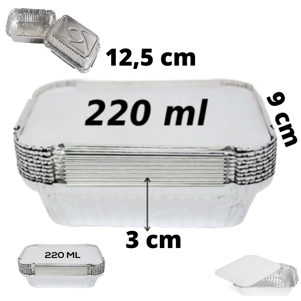 Kit Marmita Alumínio 220mL -20,50, ou 100 Unidades para Lembrancinhas, Doces, Bolos e Empadas ...