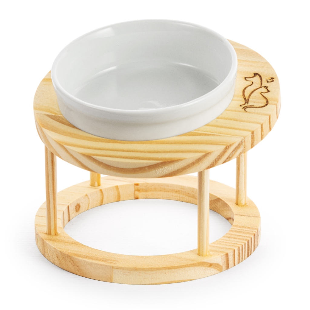Comedouro Elevado Gato e Cachorro tigela 610 ml Pet Ração Porcelana ...