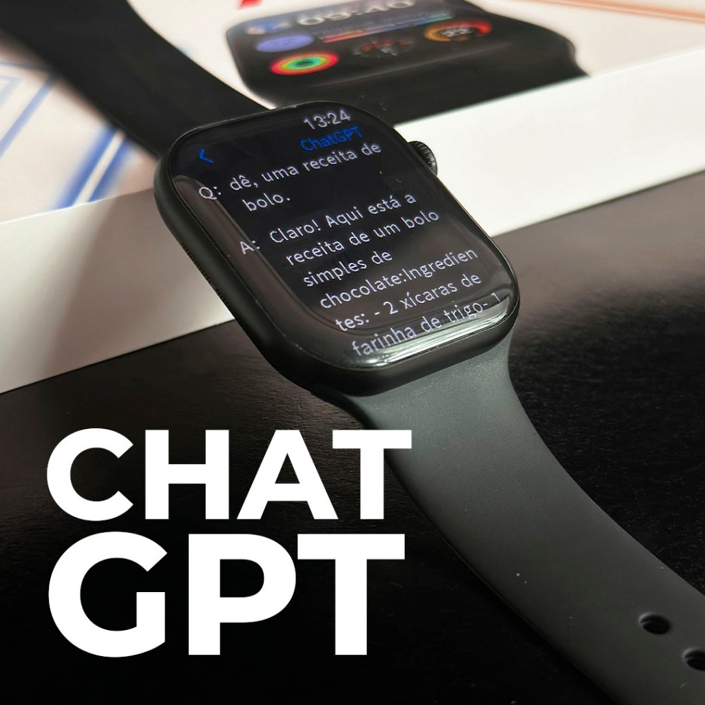 Relógio Smartwatch S10 Pro Com Chat Gpt Gravador de Voz Gps 1GB Serie ...