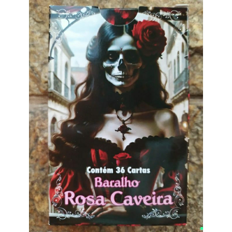 Baralho Tarot Rosa Caveira 36 Cartas + Manual Explicativo Umbanda ...
