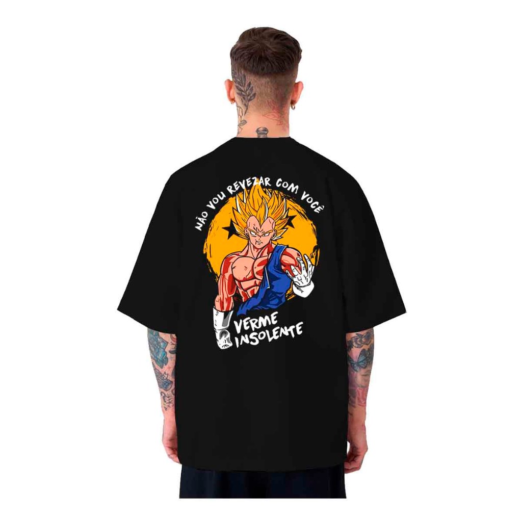 Camiseta Oversized Street Vegeta DGB Treino Forte | Shopee Brasil