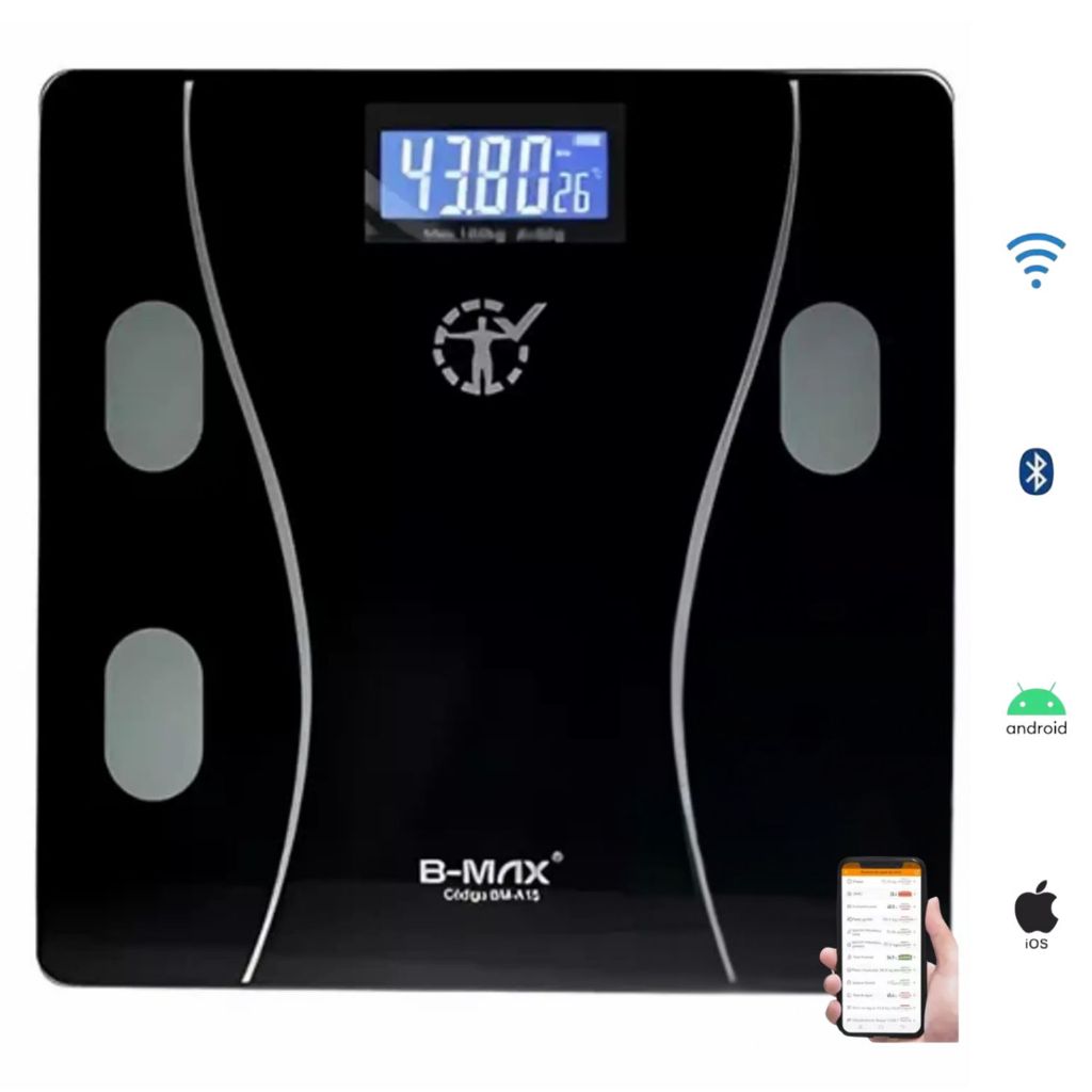 Balança Corporal Digital Bioimpedancia Profissional Smart Com App Via ...