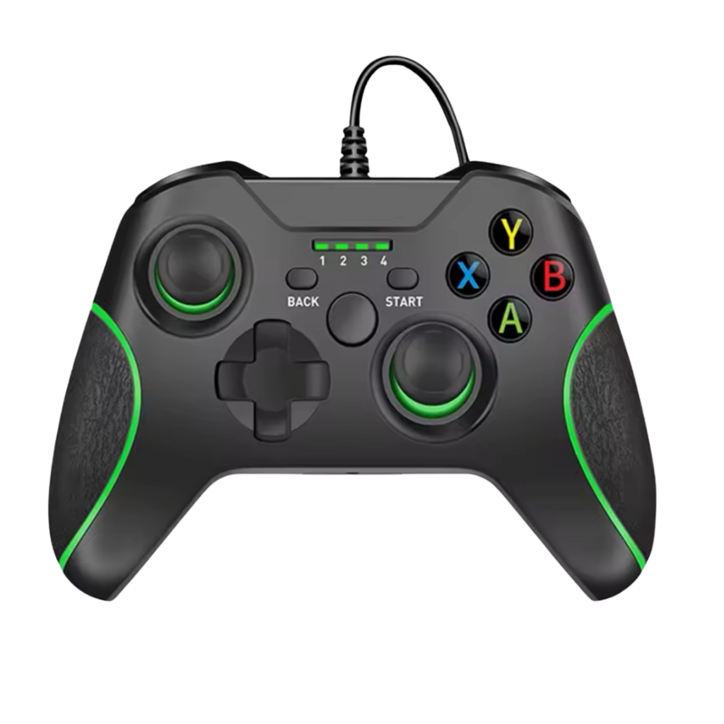 CONTROLE CONSOLE JOYSTICK COM FIO PARA XBOX ONE PC GAMER WINDOWS ...