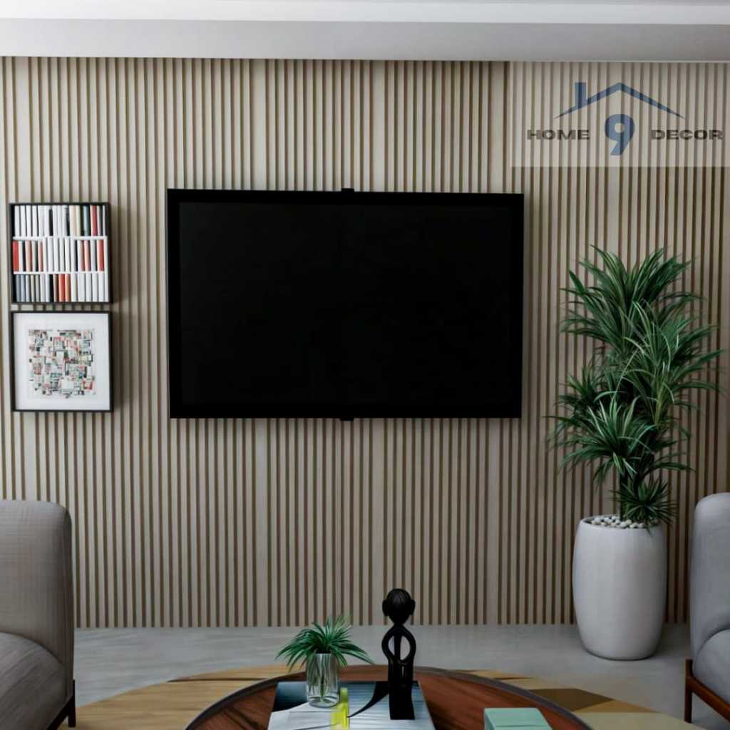 20 Painel Ripado Autocolante Revestimento Parede Decorativo 45x11 ...