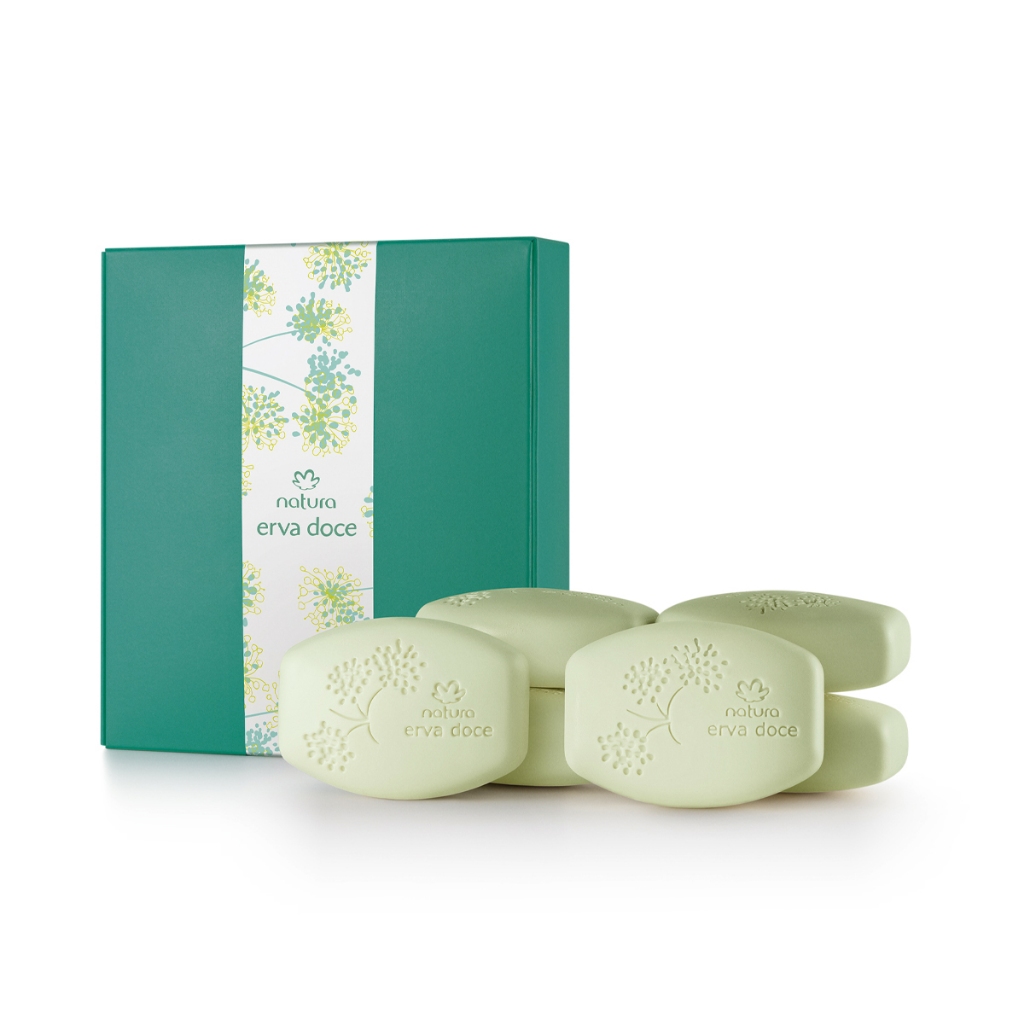 Kit Sabonete Erva Doce Natura 6 Unidades Em Barra 50 g Cada | Shopee Brasil