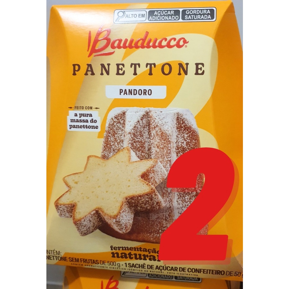 Dois Panettones Pandoro Bauducco 500g | Shopee Brasil