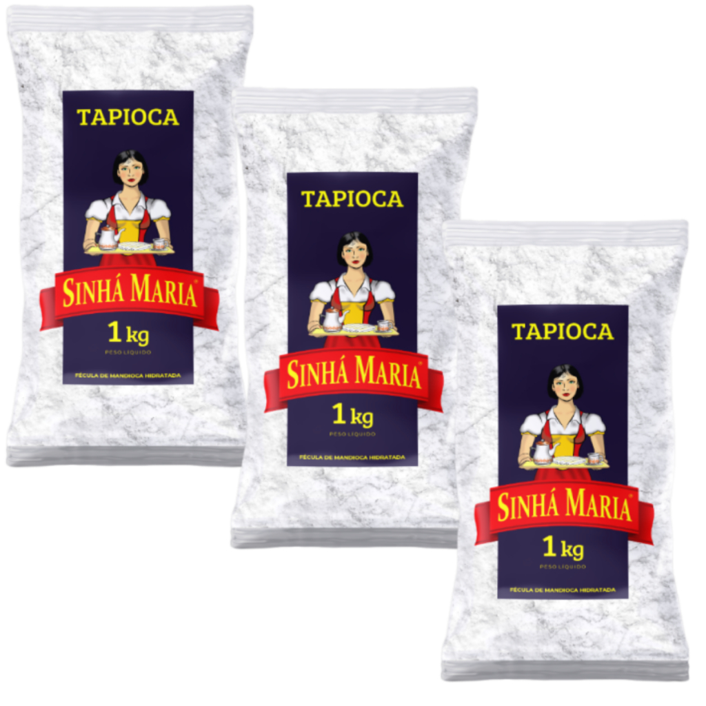 Goma Tapioca Pronta 1Kg Sinhá Maria Fécula de Mandioca Hidratado ...