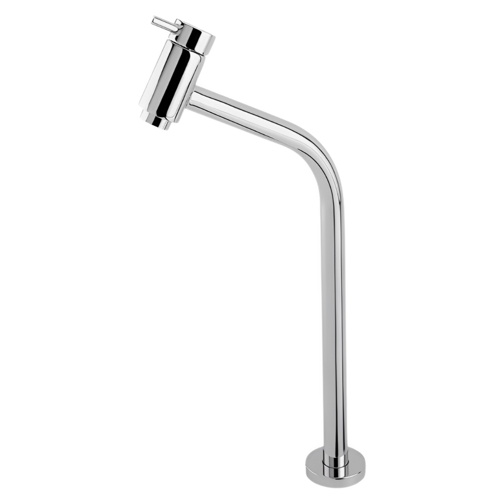 Torneira de Banheiro Para Agua Fria Aço Metal Longa Luxo Grande Moderna ...