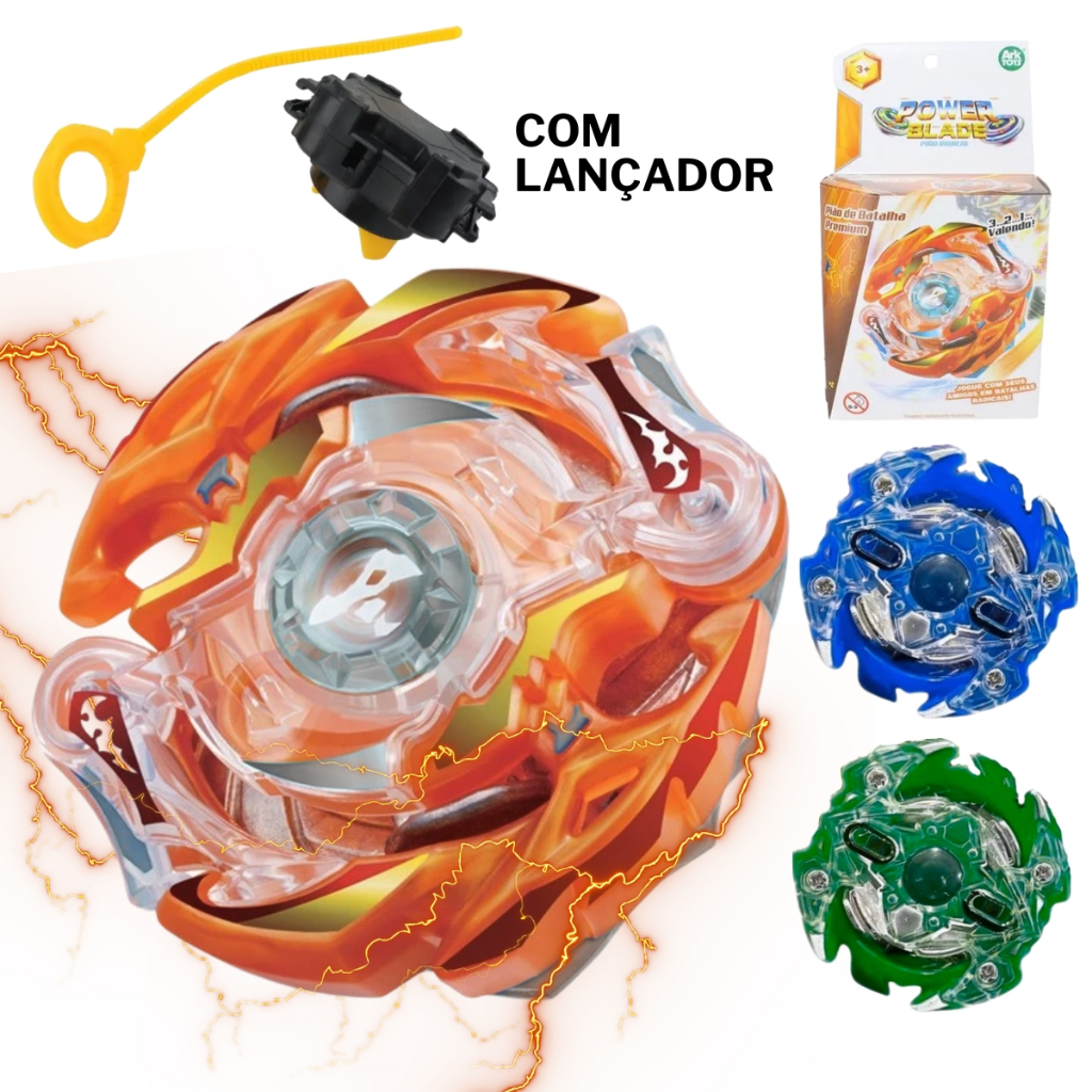 Beyblade Bust Metal Power Blade Pião de Batalha Com Lançador | Shopee ...