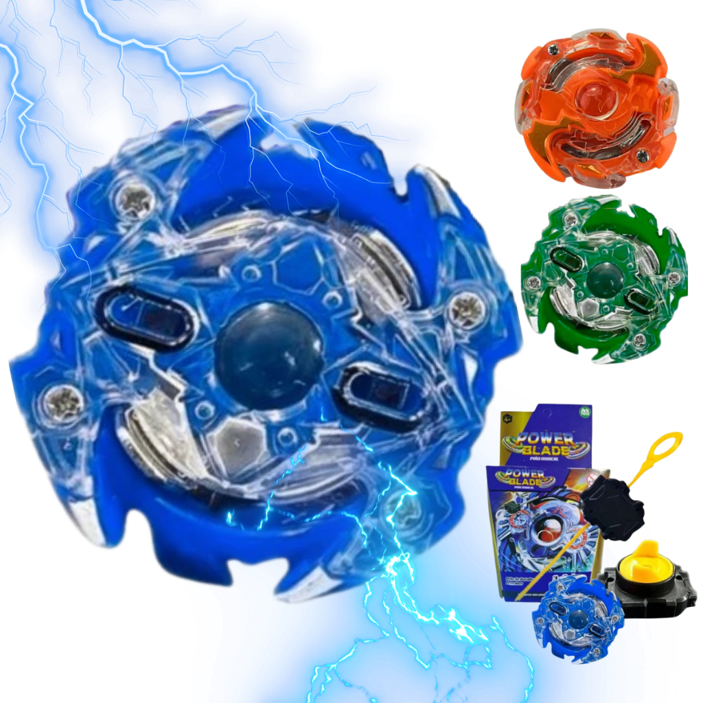 Kit Beyblade com Lançador Power Blade Pião de Batalha | Shopee Brasil