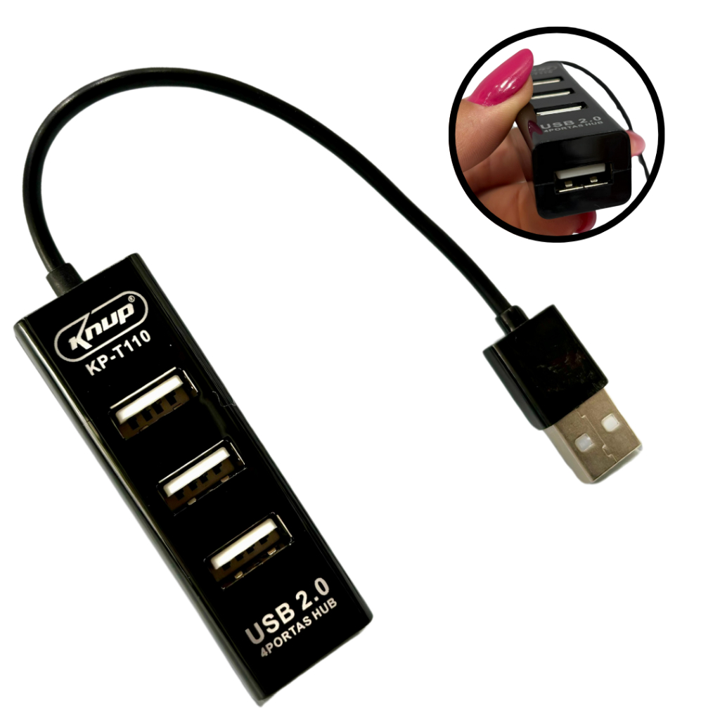Extensor USB Hub 4 Portas USB Extras Hub USB 2.0 4 Entradas Adaptador ...