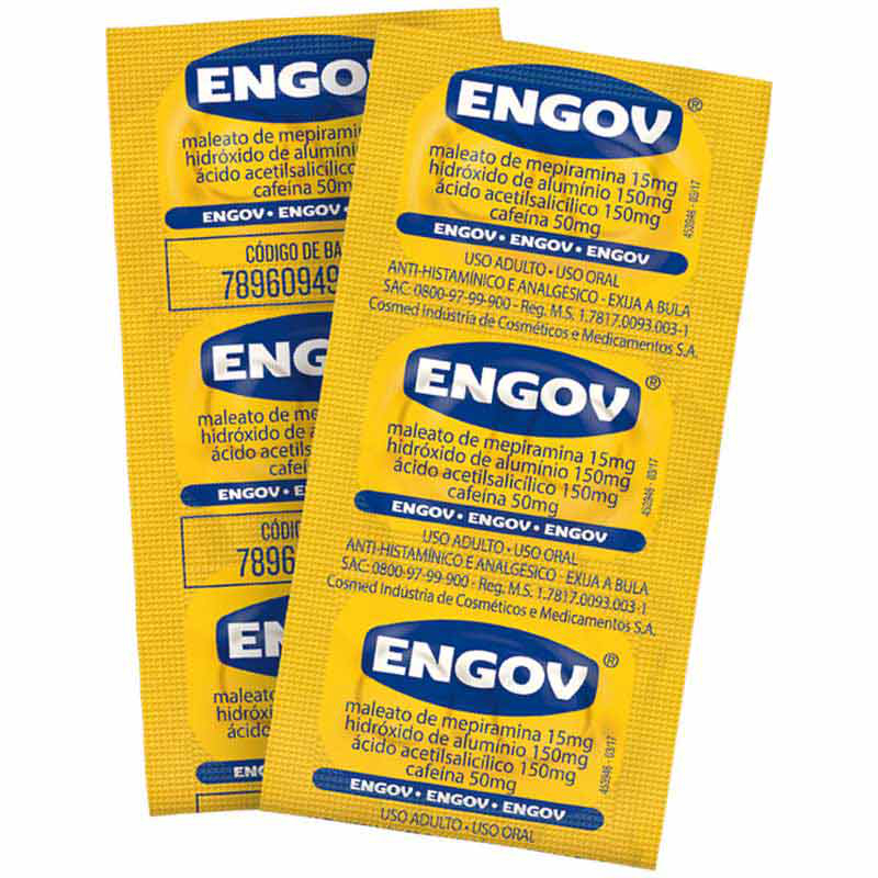 Engov - 6 Cartelas com 6 Comprimidos | Shopee Brasil