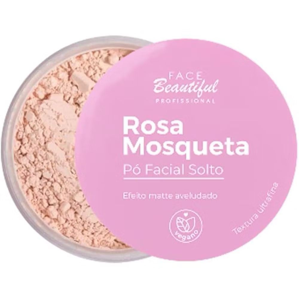 Pó Facial Solto Rosa Mosqueta Face Beautiful | Shopee Brasil