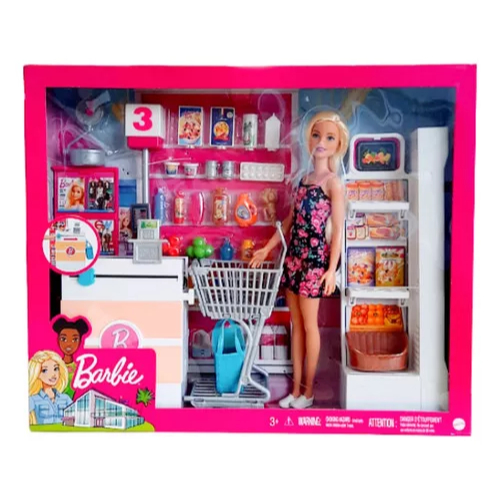 Boneca Barbie Supermercado De Luxo Da Barbie - Mattel Frp01 | Shopee Brasil
