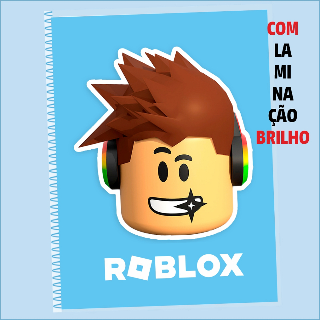 ABAiXOU!!! Caderno 1 Matéria Roblox CAPA DURA Personalizados 96Fls com ...