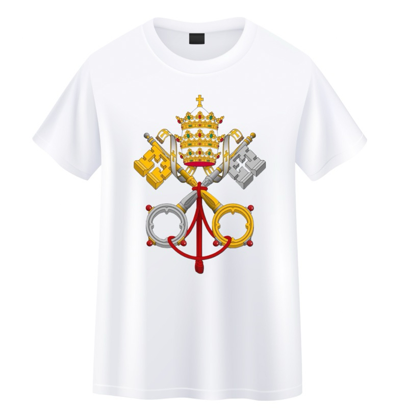 Camiseta Unissex Chave Vaticano Céu São Pedro Católico Infantil Plus ...