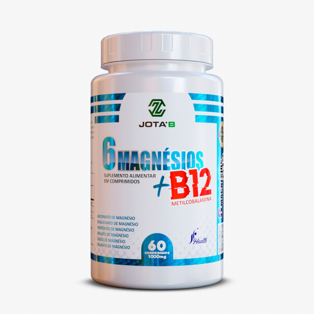 6 Magnésio + B12 Metilcobalamina 60 Comprimidos - 1G Original ...