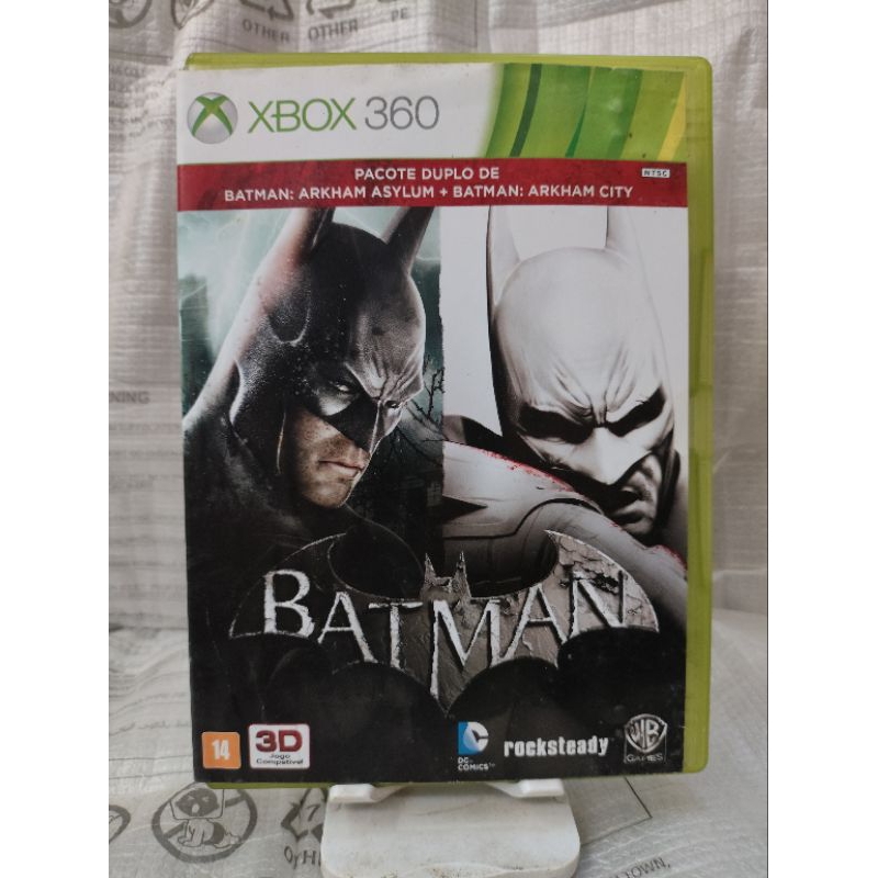 jogo Batman Arkham City + Batman Arkham Asylum Xbox 360 original ...