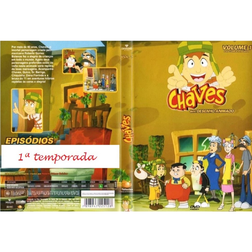 DVD Chaves em Desenho Animado 1ª Temporada Dublado HD720p | Shopee Brasil