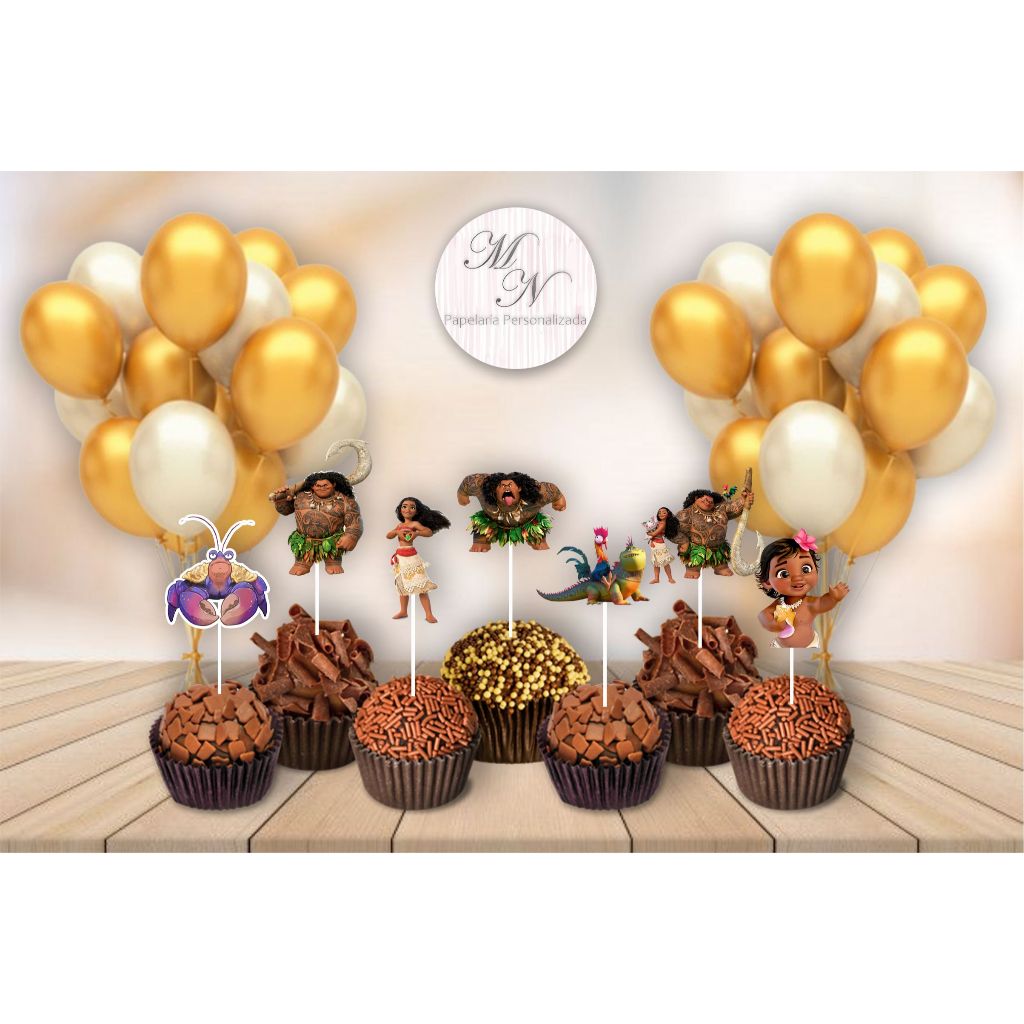TOPPERS DE DOCINHOS - MOANA 2 | Shopee Brasil