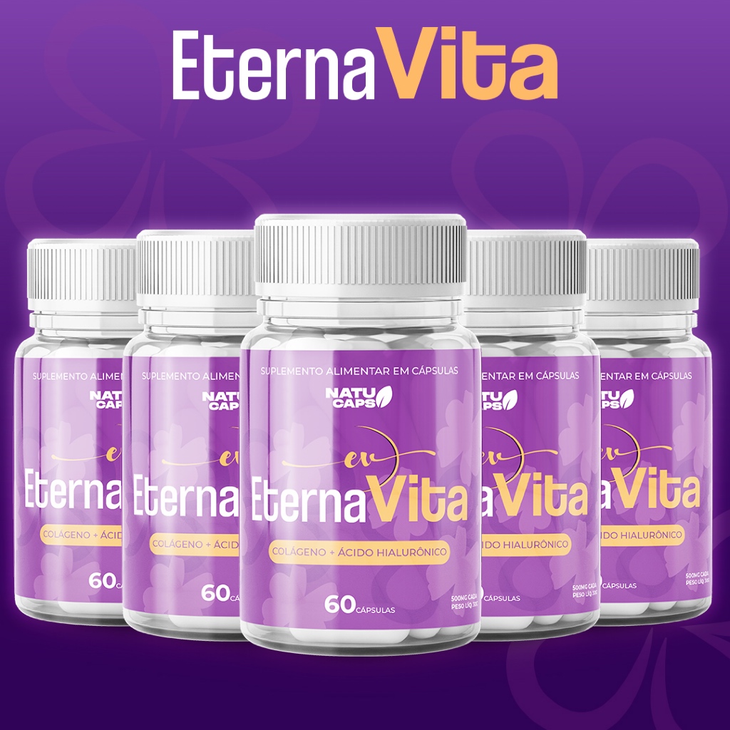 Pague 4 Leve 5 Un Eterna Vita 300 Cápsulas - Envio Imediato - Poucas ...