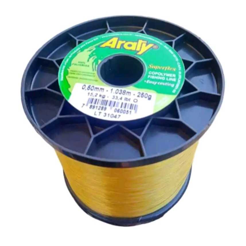 Linha De Pesca Monofilamento Araty Superflex Ouro 250 Gramas Varias ...
