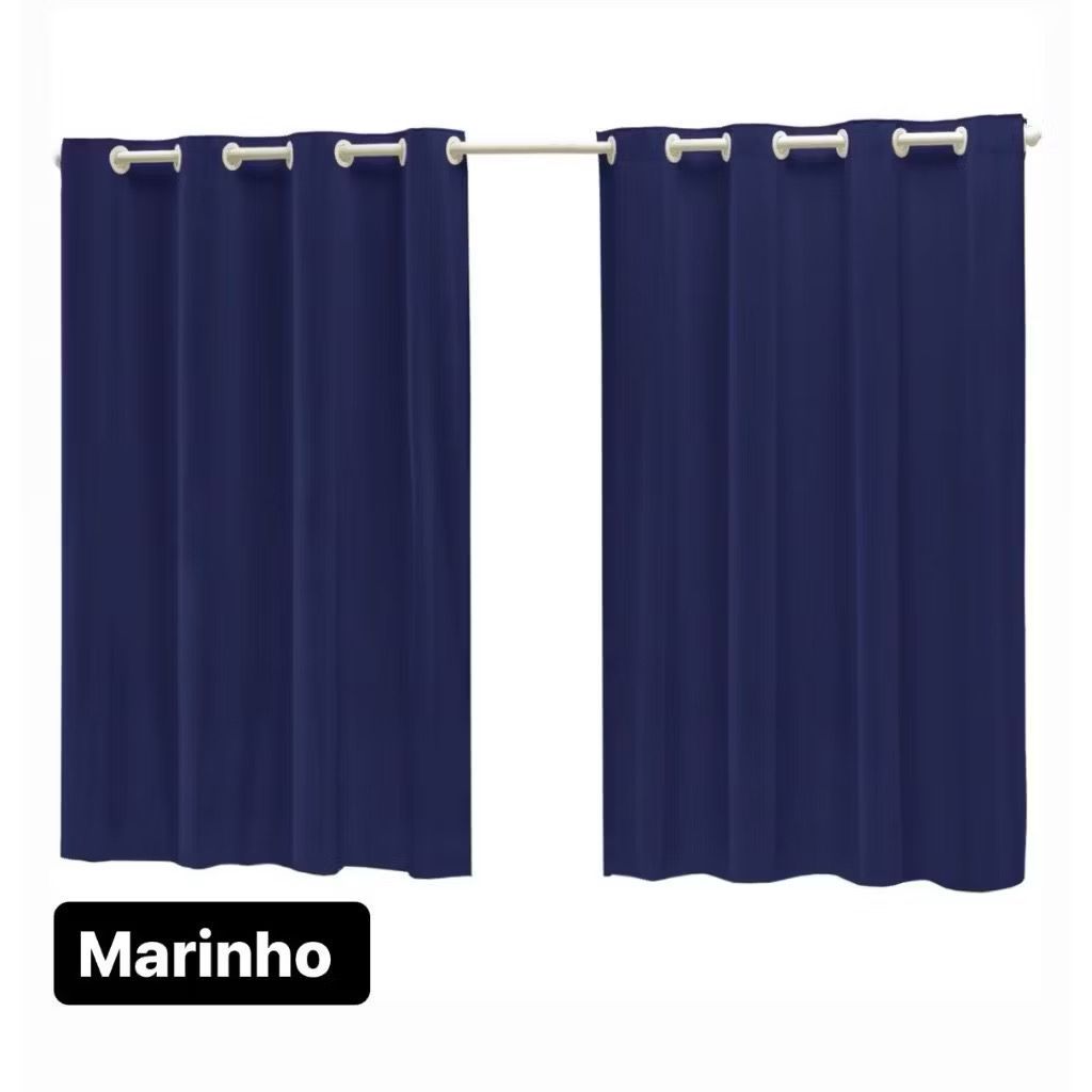 Cortina Blackout Azul Marinho (EM PVC) corta 100 % a luz 2,80 m x 2,30 ...