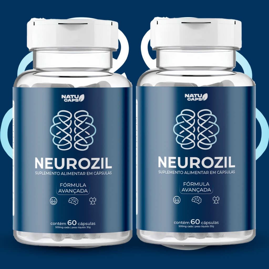 2 Potes de Neurozil 120 cápsulas - Melhore sua memória - Envio Imediato ...
