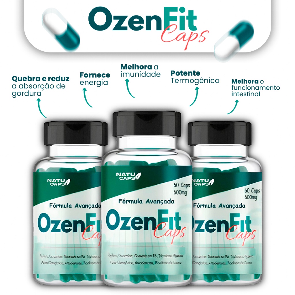 Kit 3 Ozenfit 180 Cápsulas - Envio Imediato | Shopee Brasil