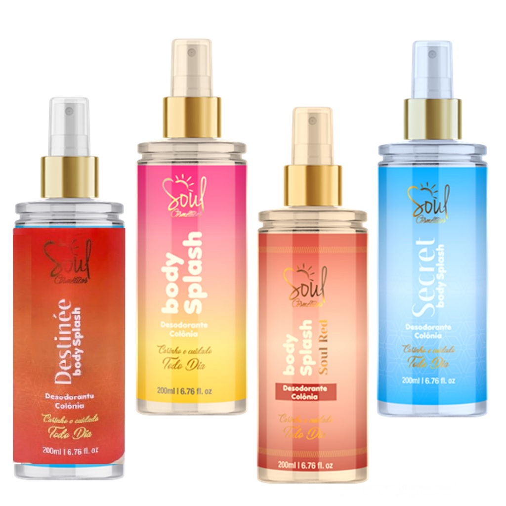 Kit 4x Desodorante Corporal Body Splash Soul Cosmeticos | Shopee Brasil