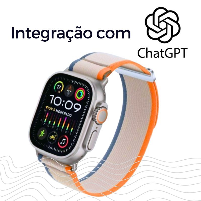 Smartwatch ultra 2 HW10 CHATGPT amoled Wearfit pro 3 pulseiras bateria ...